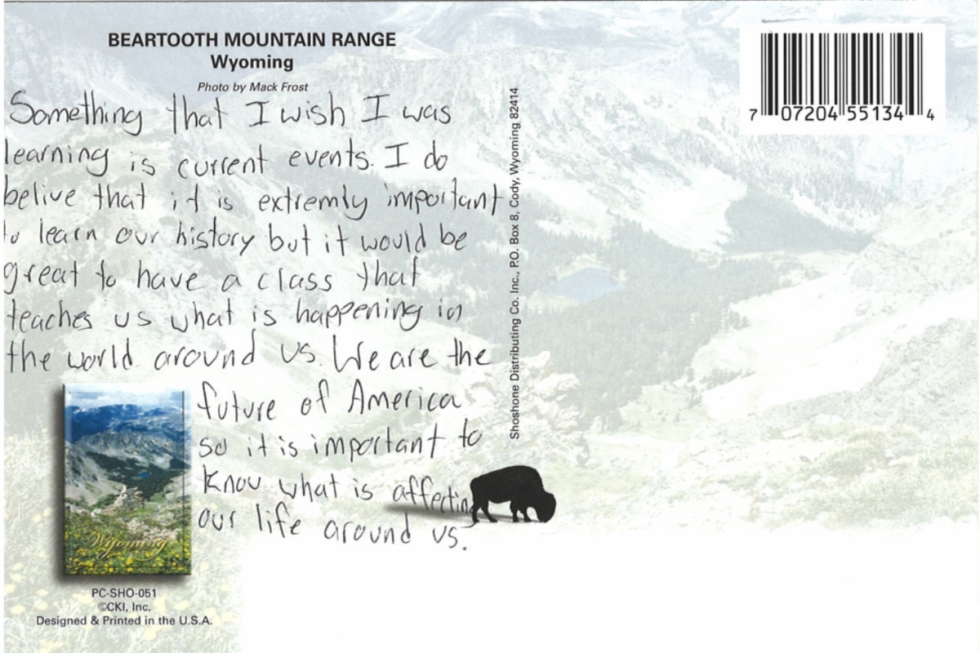 Destination Postcard - Wyoming Enrichment Network